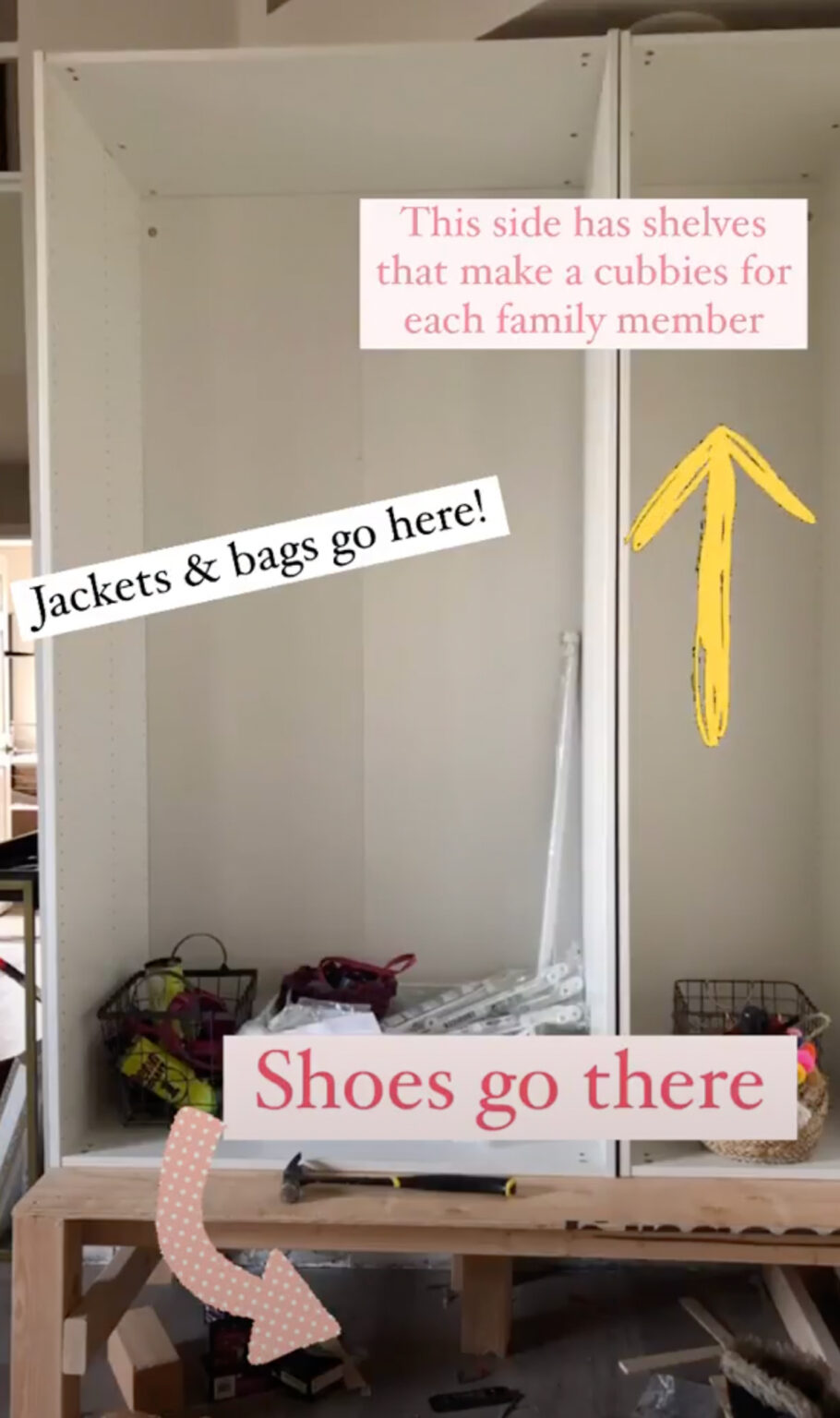 Entry Closet Makeover - Ikea Pax Hack - vhudgins