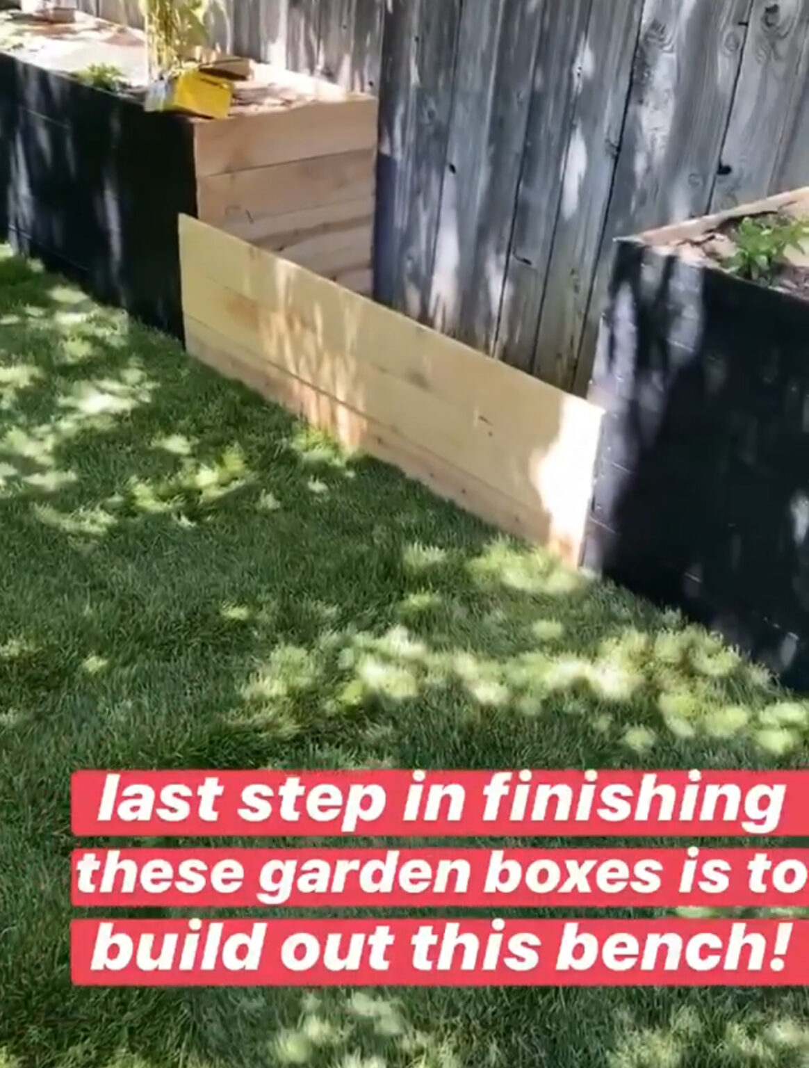 DIY Raised Garden Beds With Cedar Fence Planks & A Bench - vhudgins