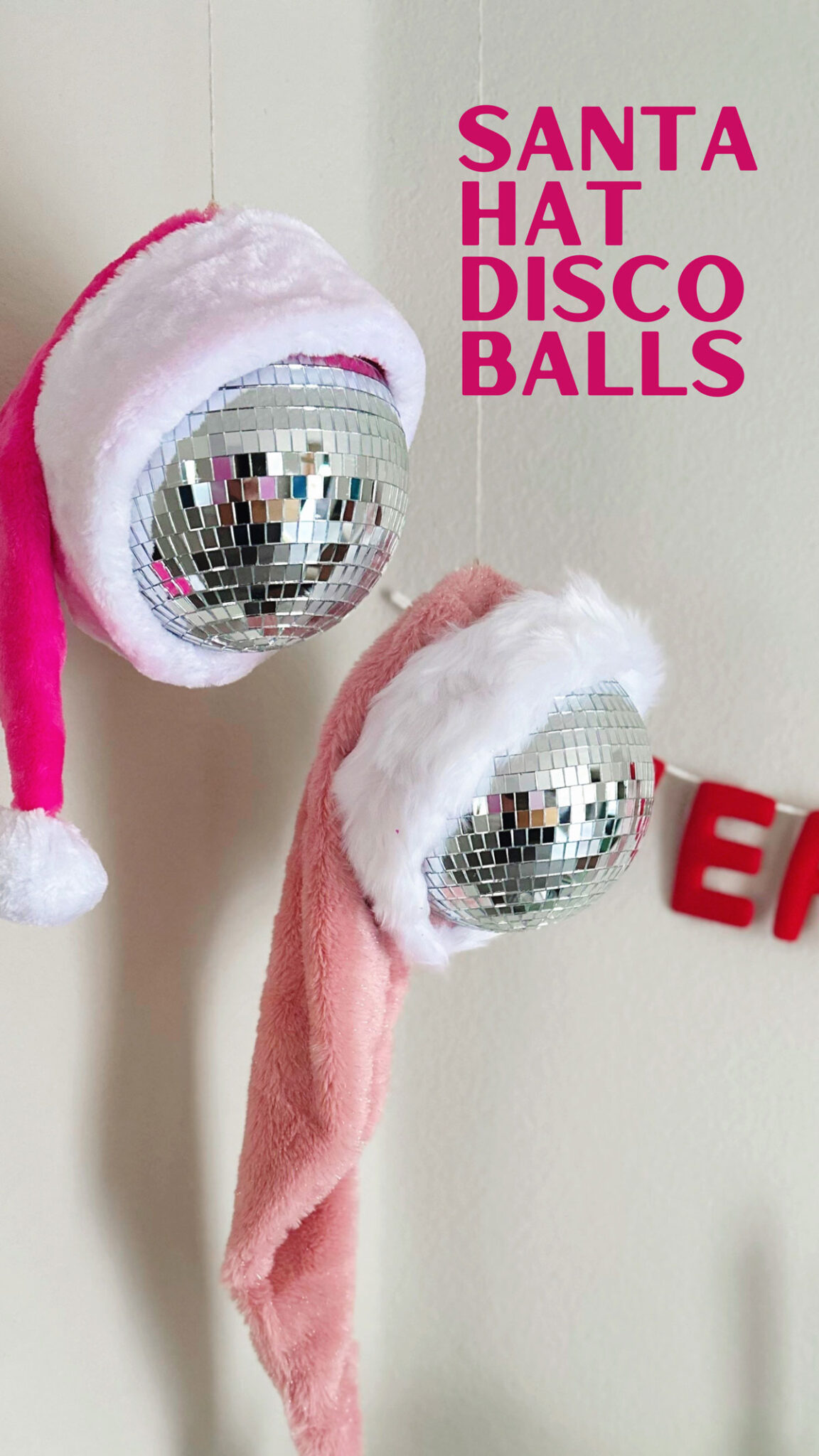 Santa Hat Disco Balls - vhudgins